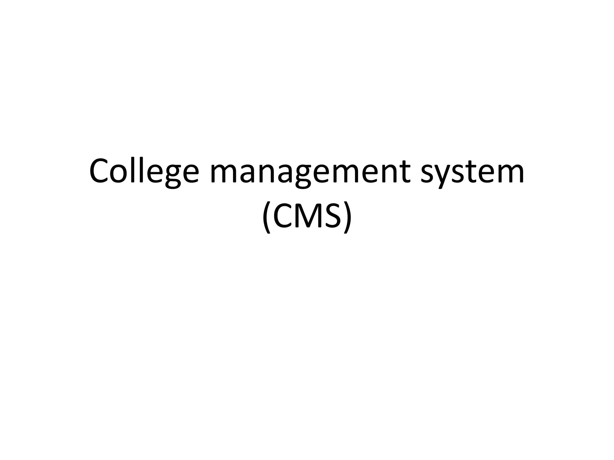 College management system | PPTX