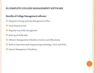 ERP ( College Management System) | PPTX