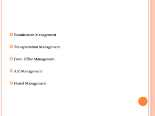 ERP ( College Management System) | PPTX