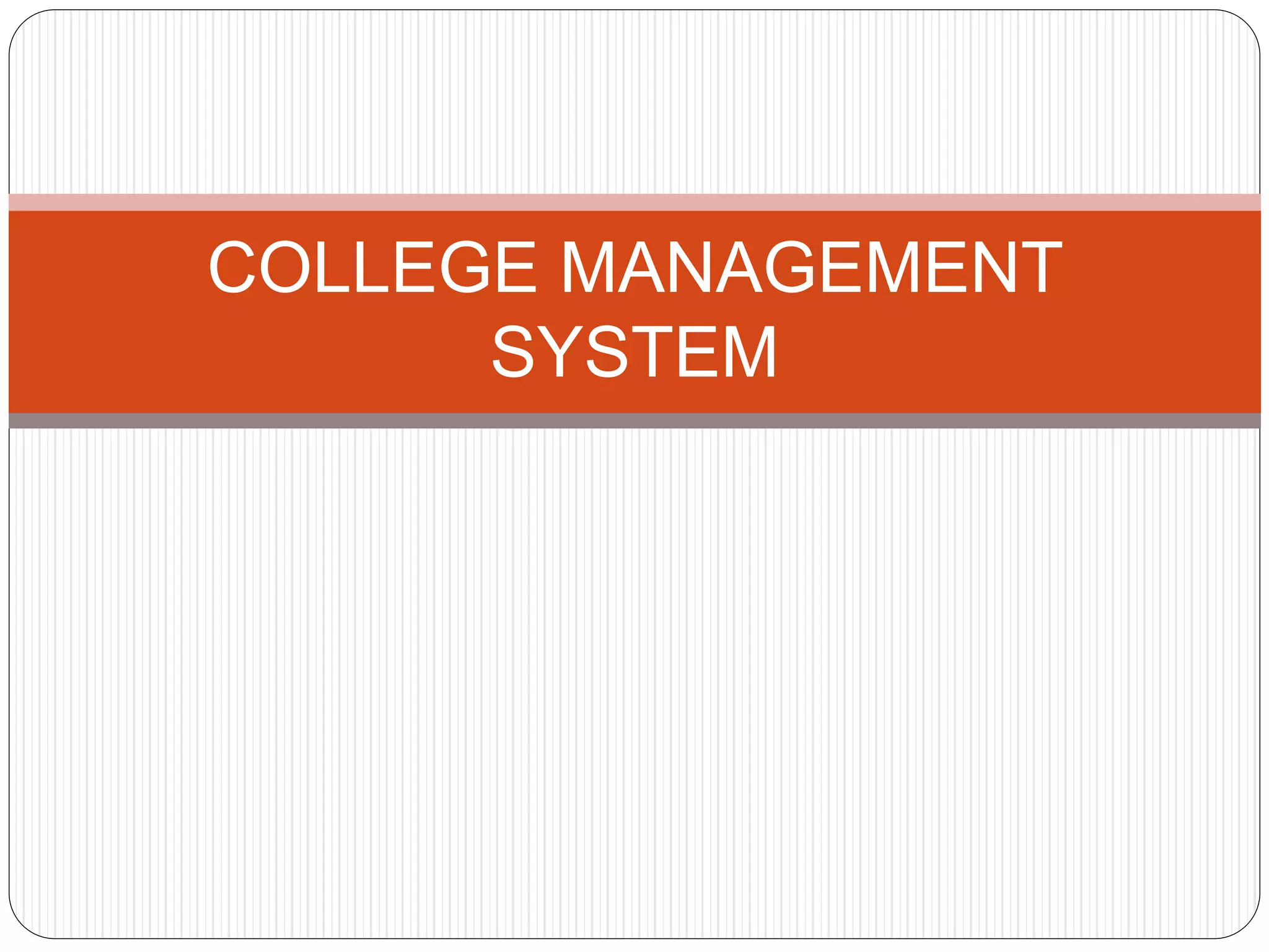 College management system | PPTX