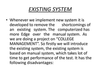 College management system ppt | PPTX