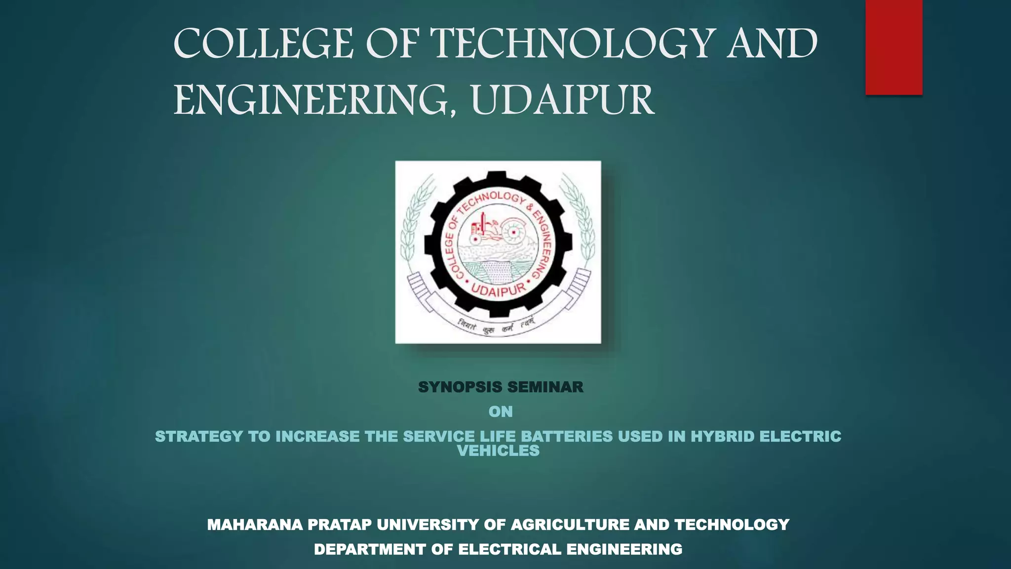 College of technology and engineering, udaipur 12 | PPTX