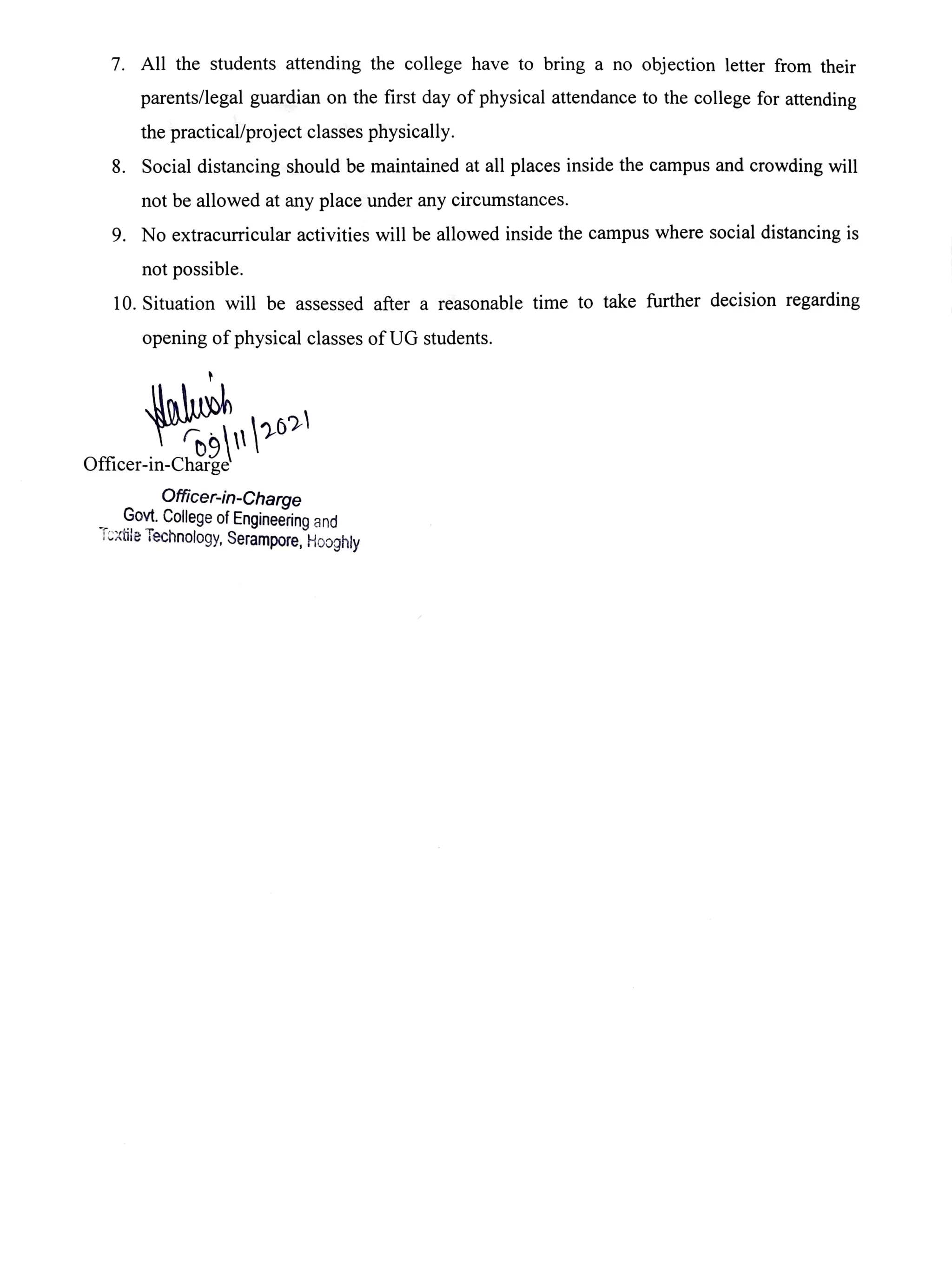 College opening notice | PDF