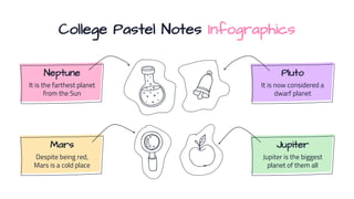 College Pastel Notes Infographics by Slidesgo.pptx | Geography | Science