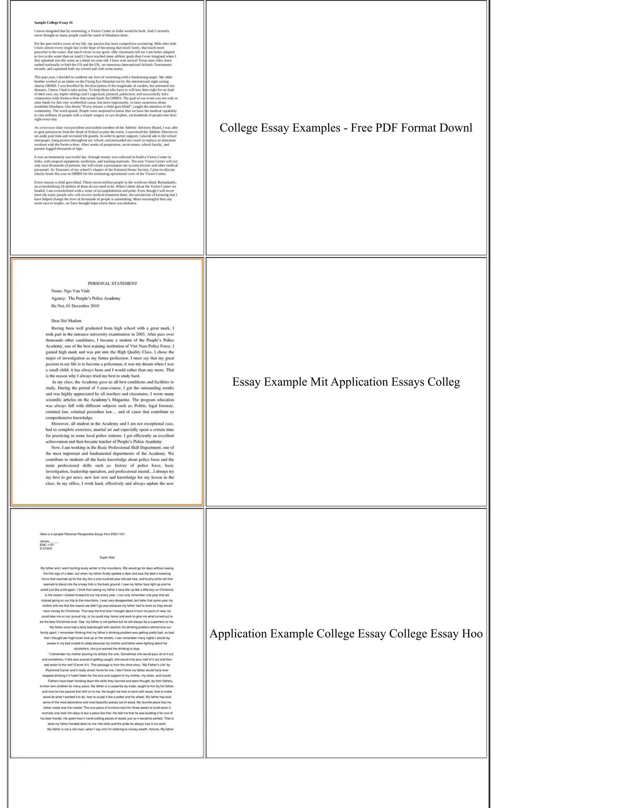 College Personal Essay | PDF