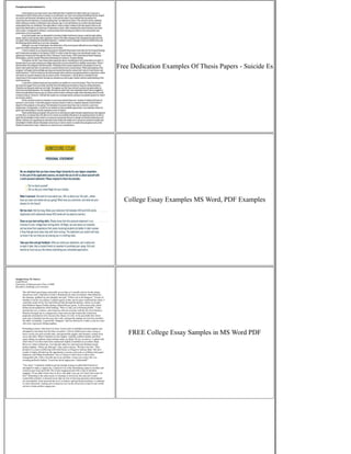 College Personal Essay | PDF