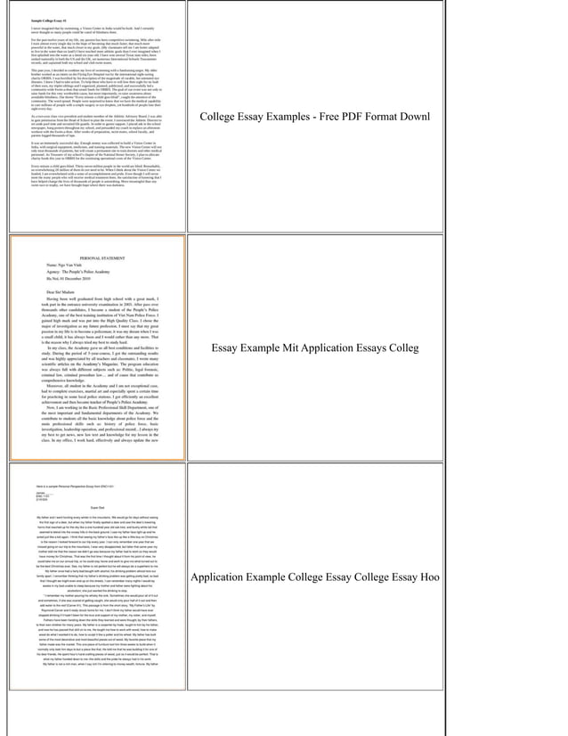 College Personal Essay | PDF