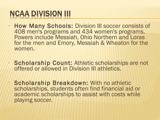 So You Want to Play College Soccer? | PPT