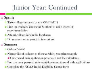 College planning timeline | PPT