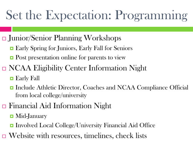 College planning timeline | PPT