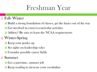 College planning timeline | PPT