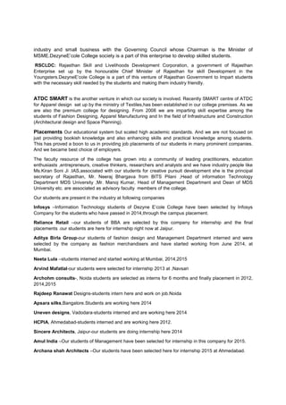 College profile | PDF | Education industry | Industries