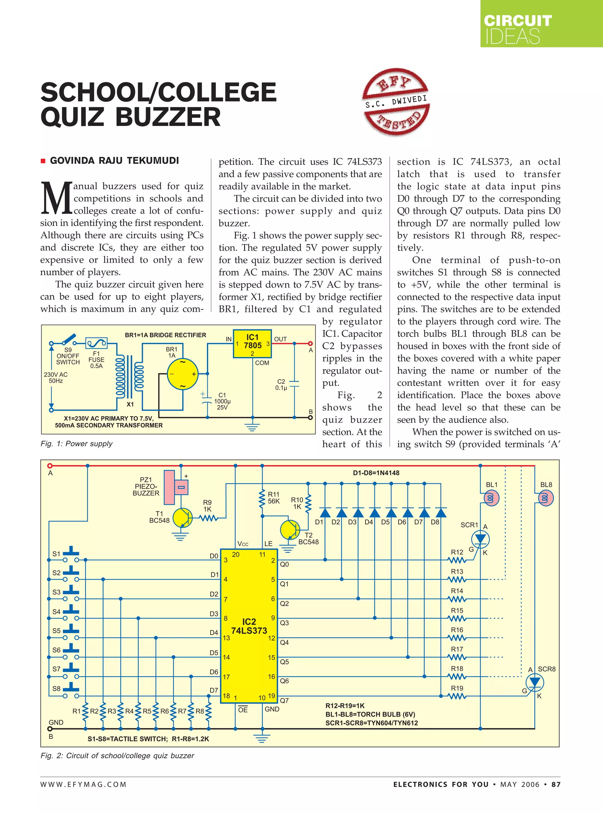 College quiz buzzer | PDF