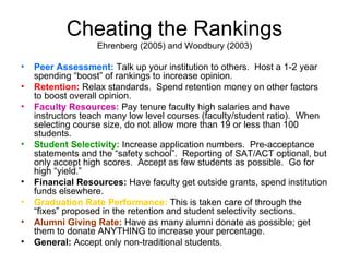 Understanding the U.S. News & World Report “Best Colleges” 2007 | PPT
