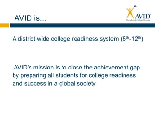 College Readiness and AVID Update - Mansfield ISD | PPT