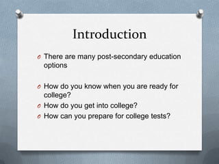 College Readiness: Am I Ready? | PPTX