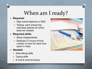 College Readiness: Am I Ready? | PPTX