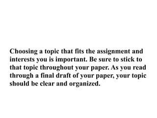 College research paper checklist | PPT