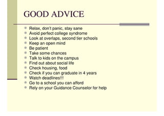 College Selection Process | PDF