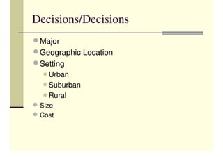 College Selection Process | PDF