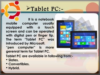 introduction of computer | PPT | Smartphones | Consumer Electronics