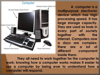 introduction of computer | PPT | Smartphones | Consumer Electronics