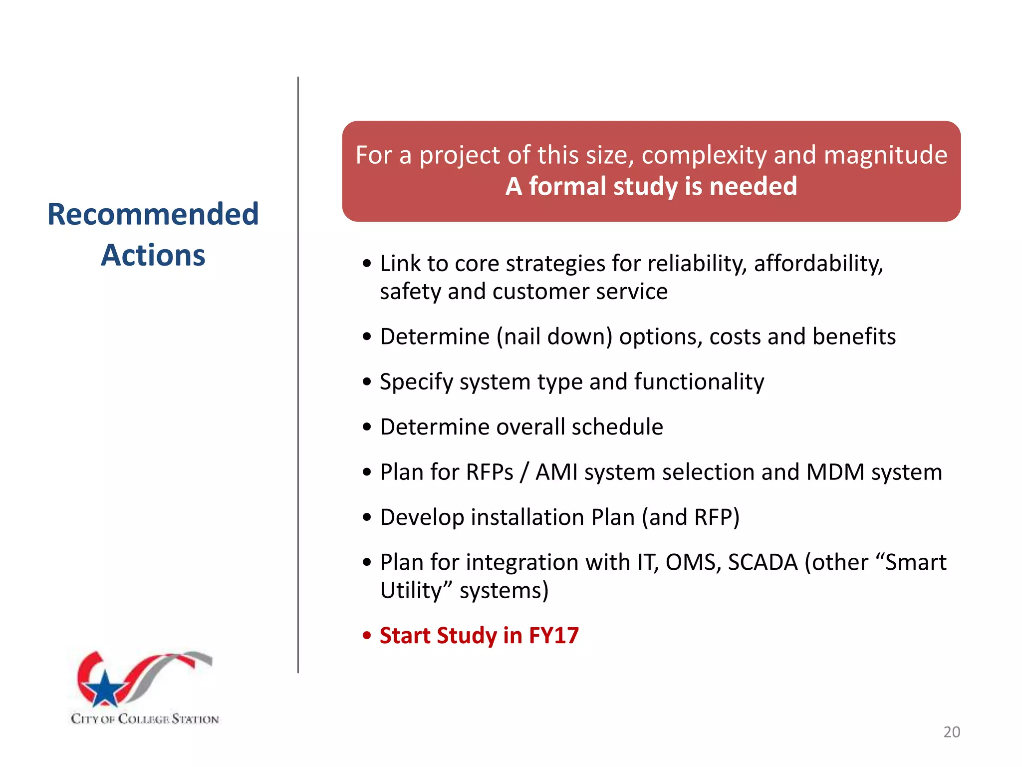 College Station Automated Metering Infrastructure | PPTX