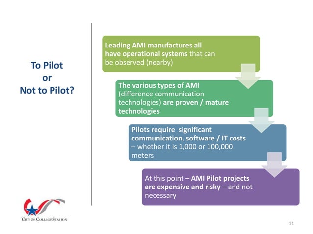 College Station Automated Metering Infrastructure | PPTX
