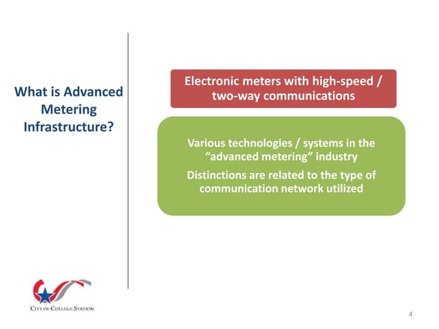 College Station Automated Metering Infrastructure | PPTX