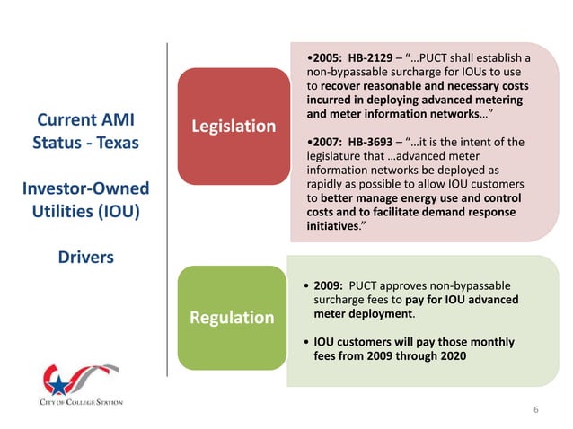College Station Automated Metering Infrastructure | PPTX