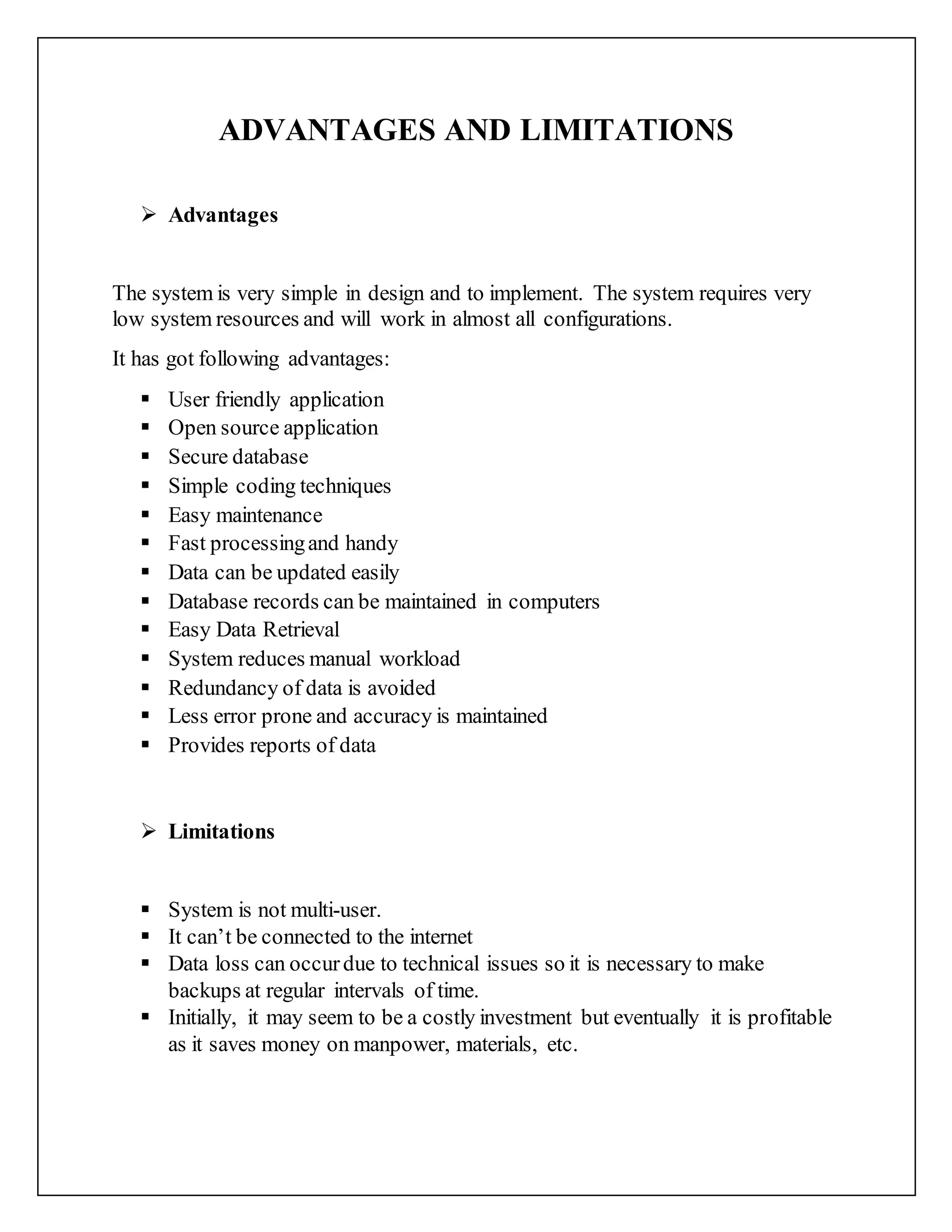 College Stationery Management System | DOCX