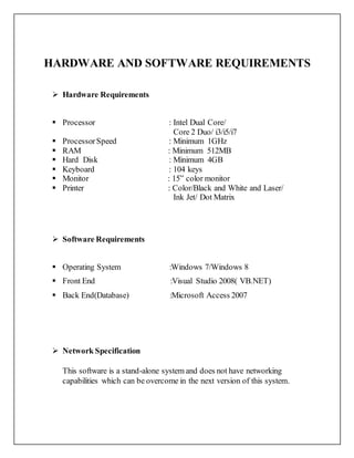 College Stationery Management System | DOCX