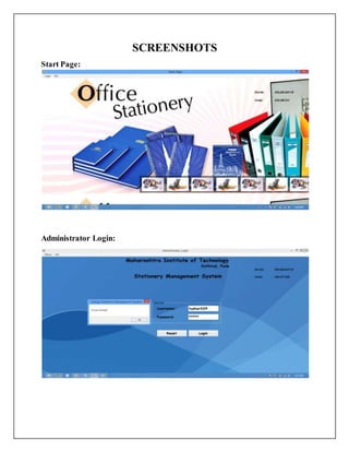 College Stationery Management System | DOCX