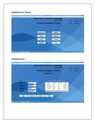 College Stationery Management System | DOCX