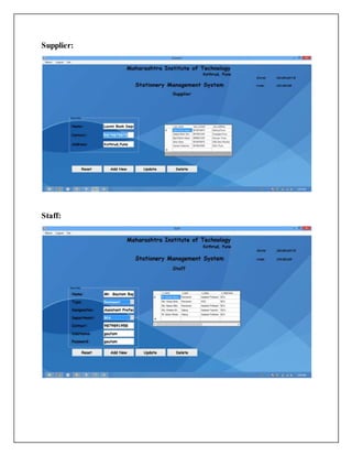 College Stationery Management System | DOCX