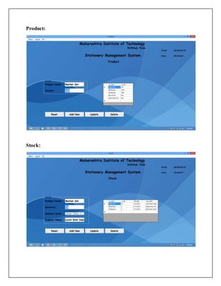 College Stationery Management System | DOCX