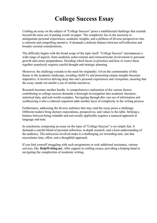 College Success Essay.pdf