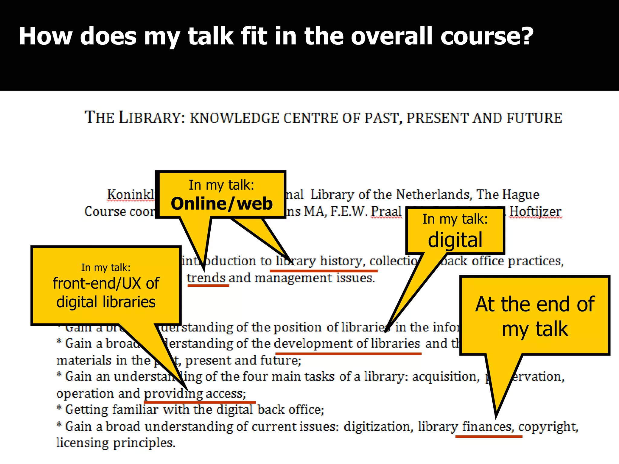 Introduction to digital libraries - definitions, examples, concepts and ...