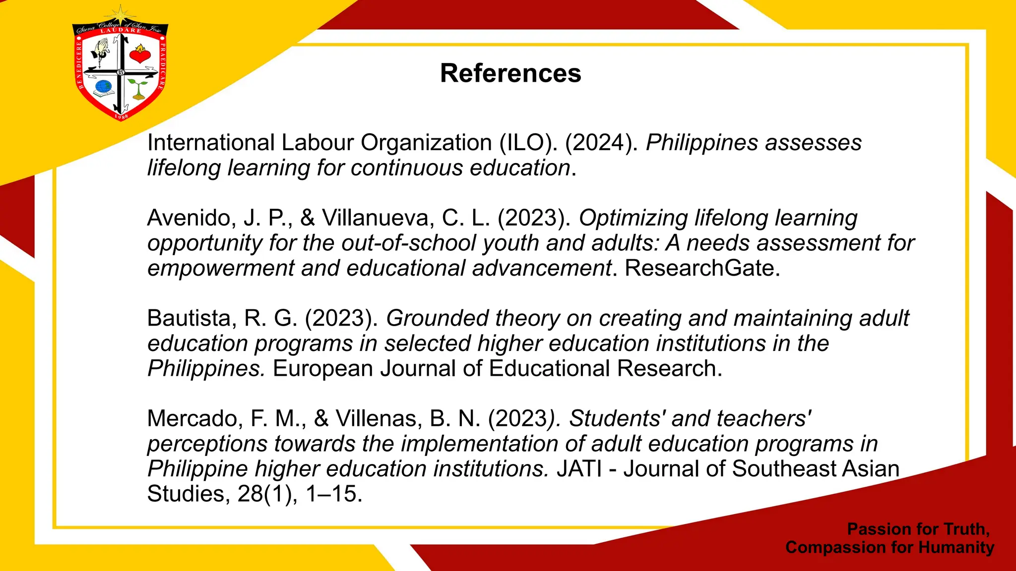 COLLEGE TITLE PRESENTATION RRL SAMPLES LIST | PPTX