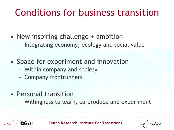 Transition Management basics