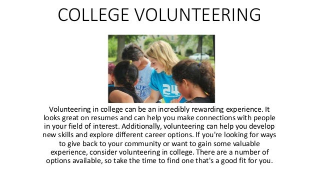 college volunteering | PPTX
