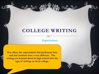 College writing | PPTX