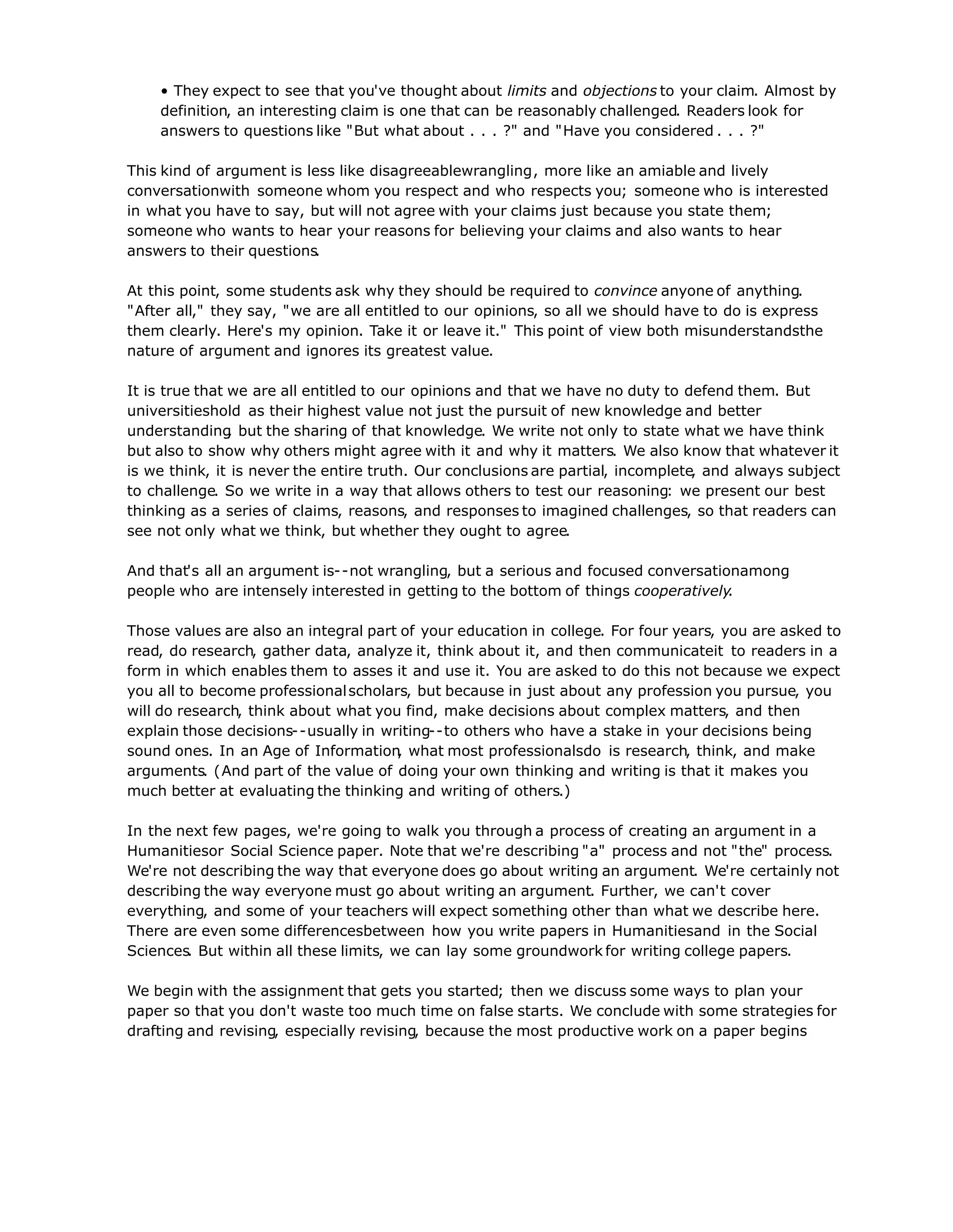 College writing part 1 | PDF