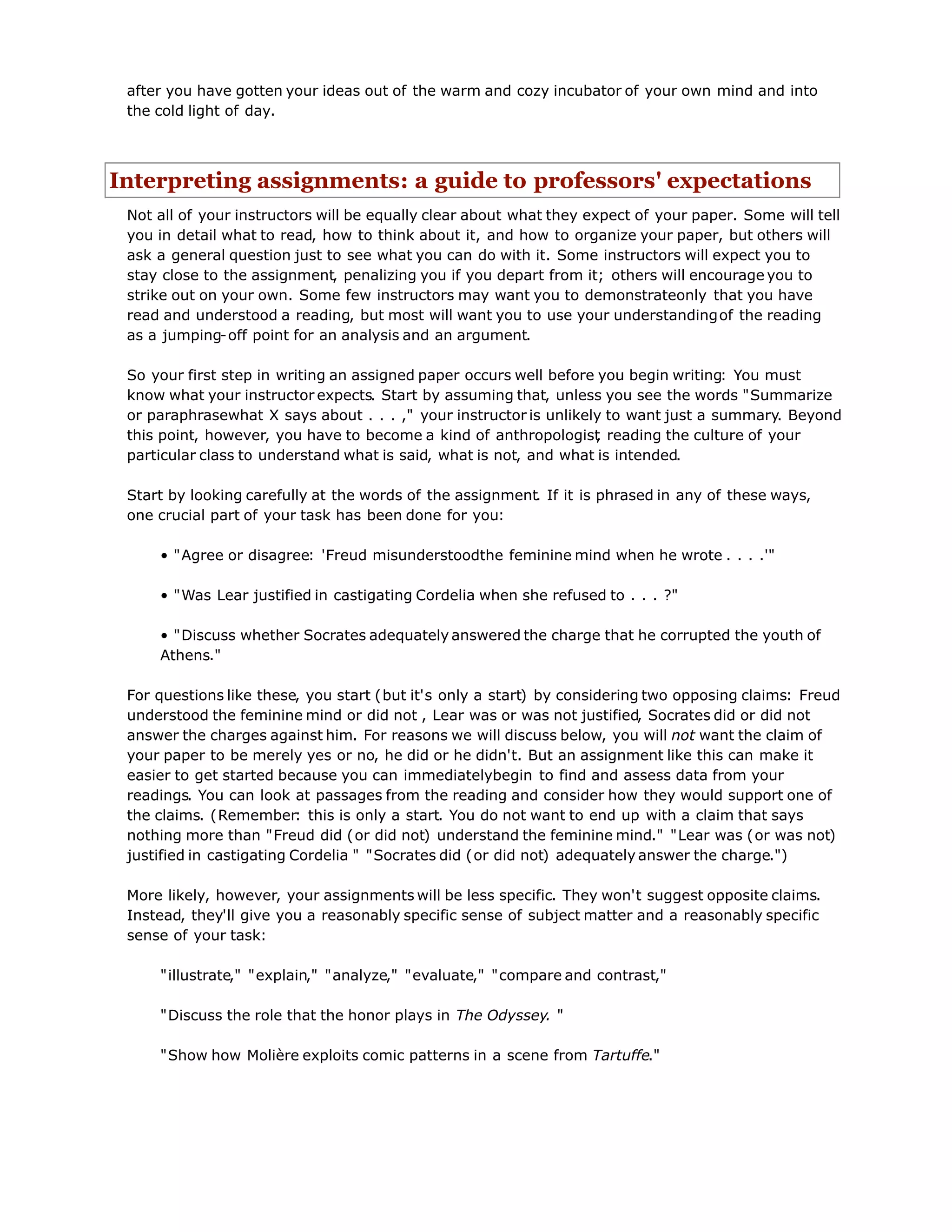 College writing part 1 | PDF