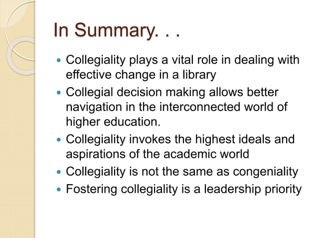 collegial models.pptx | Business | Business and Finance