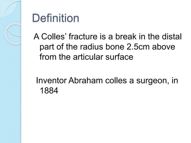 Colles' fracture | PPTX
