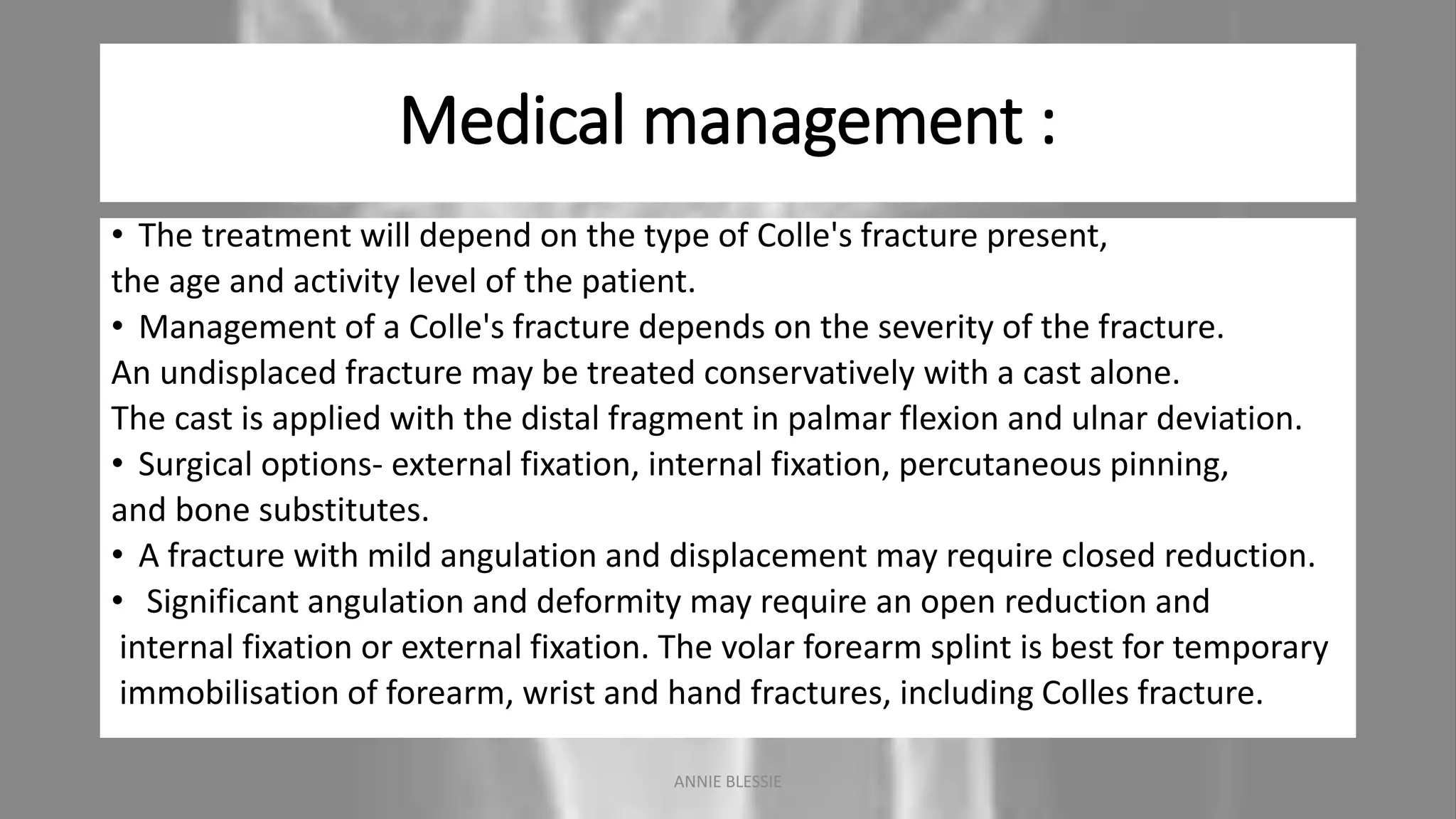Colles' fracture & physiotherapy management | PPTX