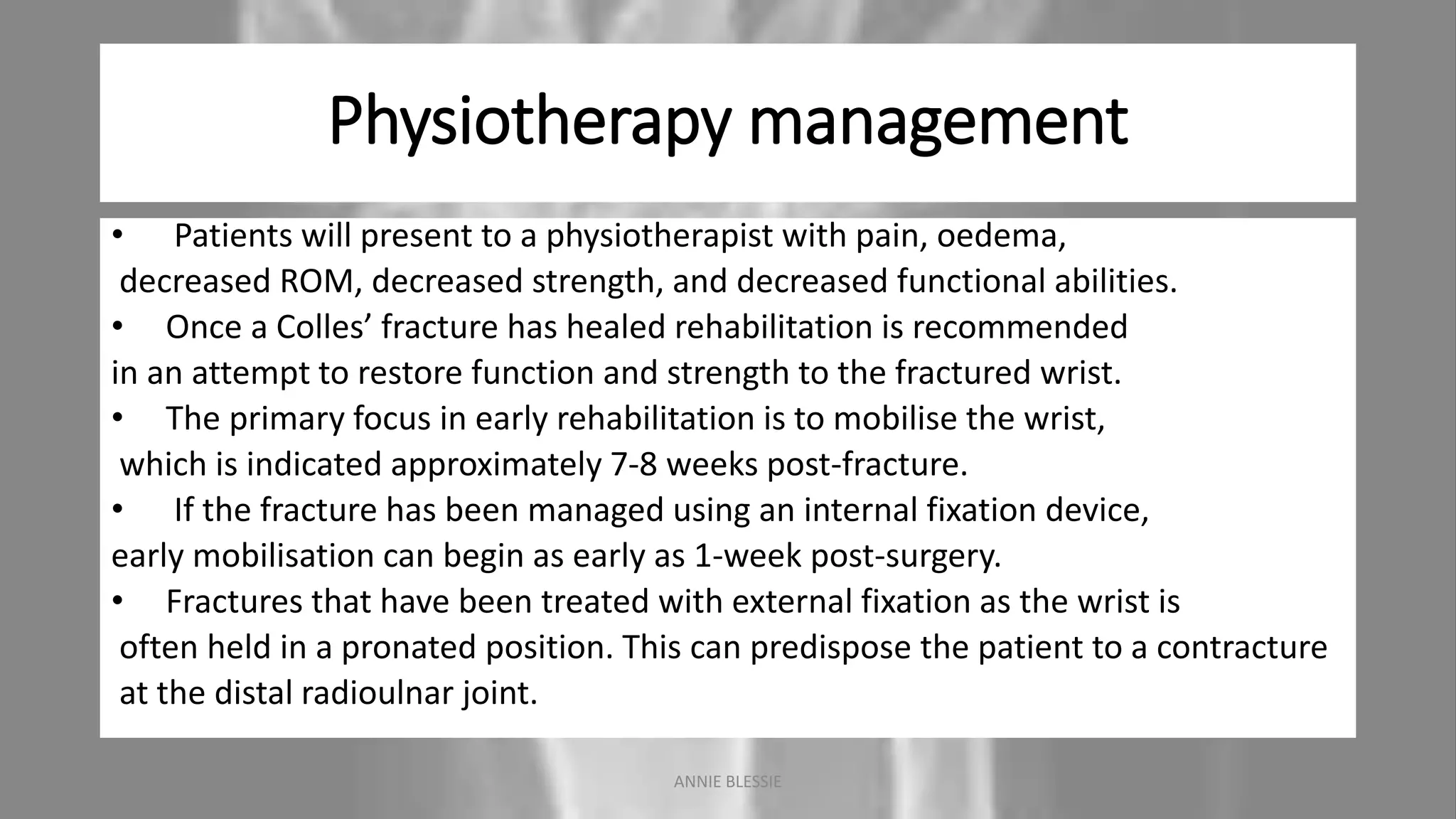 Colles' fracture & physiotherapy management | PPTX