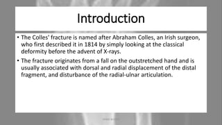 Colles' fracture & physiotherapy management | PPTX