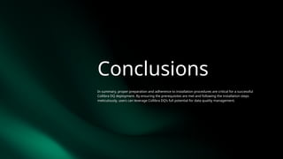 Collibra DQ Installation procedure and debug | PPTX